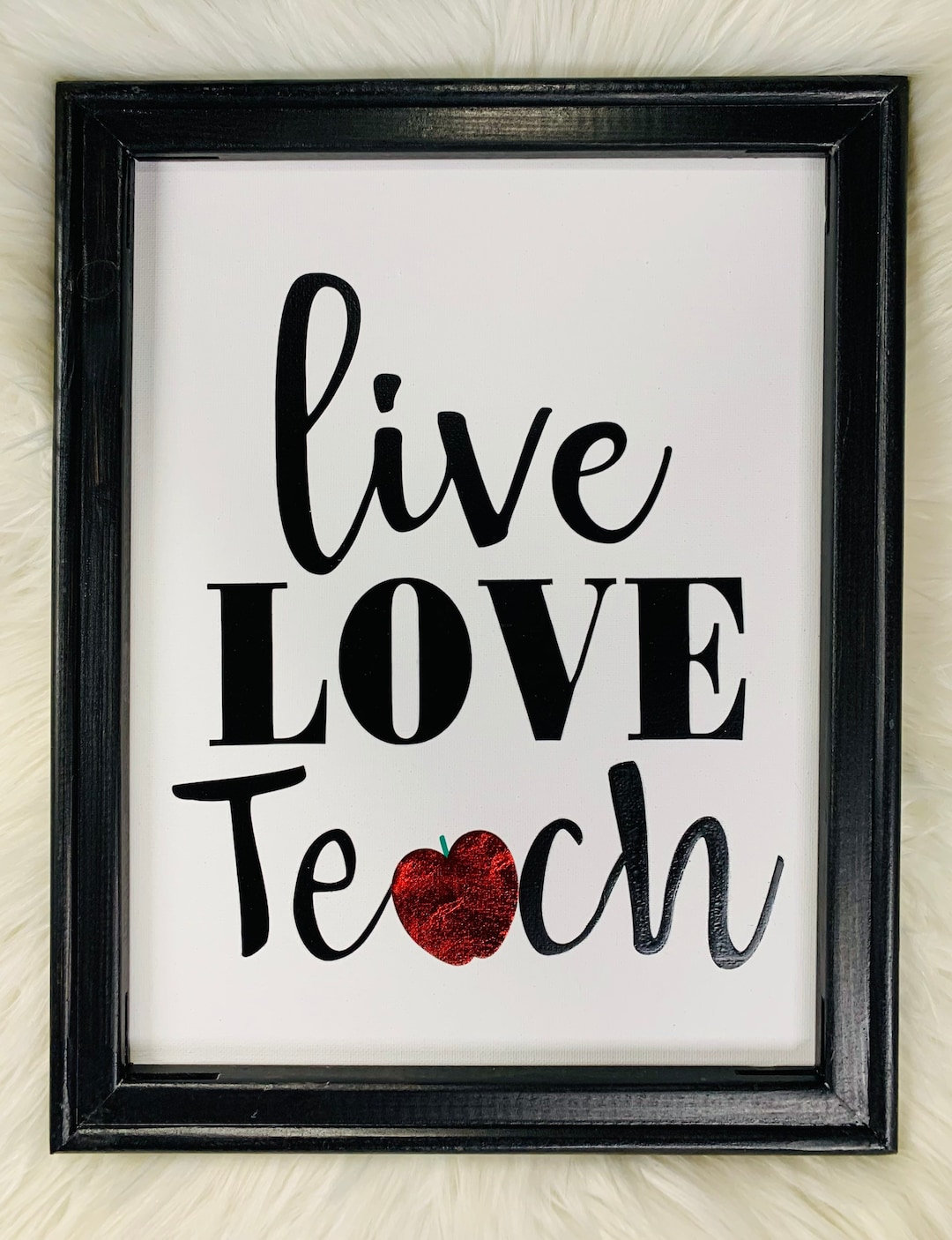 Live Love Teach Sign - Teacher Gifts - Etsy