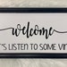 Welcome Sign Vinyl Records - Etsy