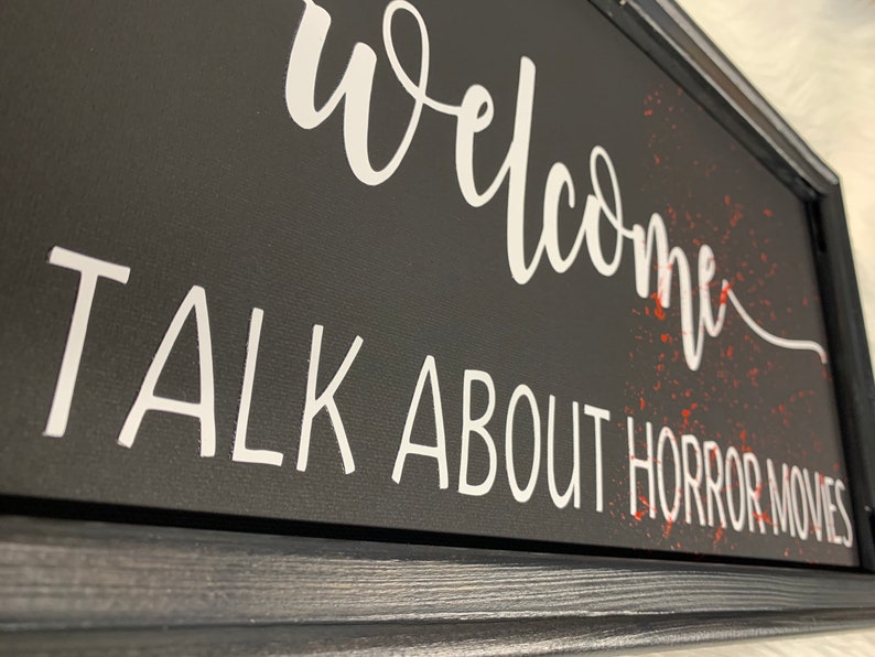 Horror Movies Welcome Sign - Etsy