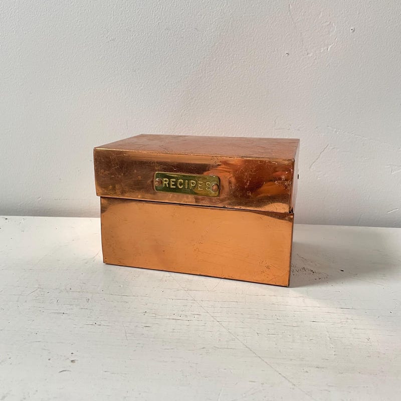 Metal Recipe Box - Etsy