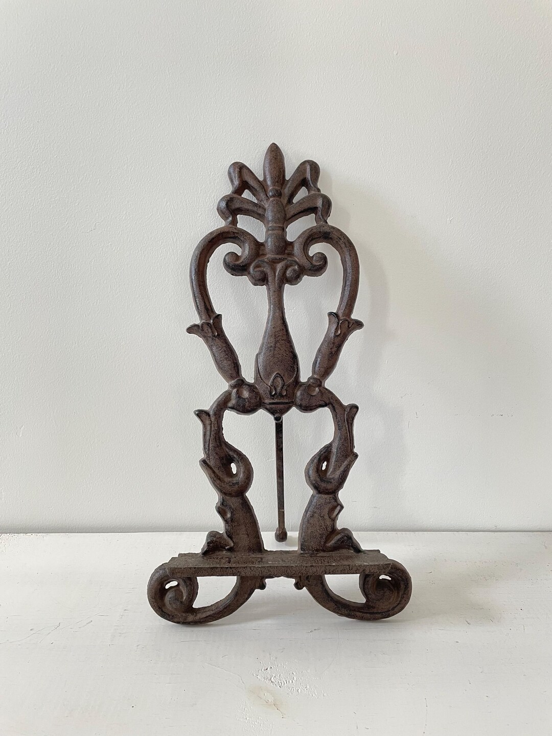 Cast Iron Easel, Vintage Ornate 14.5 Inch Metal Display Stand ...