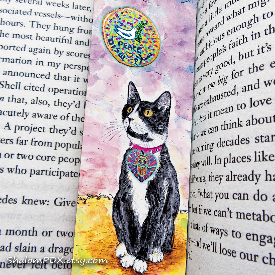 Shalom Salam Peace Bookmark, Art for Peace in the Middle East, Hebrew ...