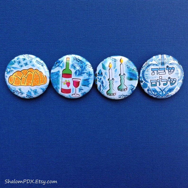 Shabbat Shalom Magnets Jewish Gifts Challah Shabbat - Etsy