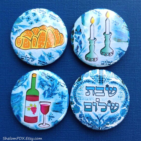 Shabbat Shalom Magnets Jewish Gifts Challah Shabbat - Etsy