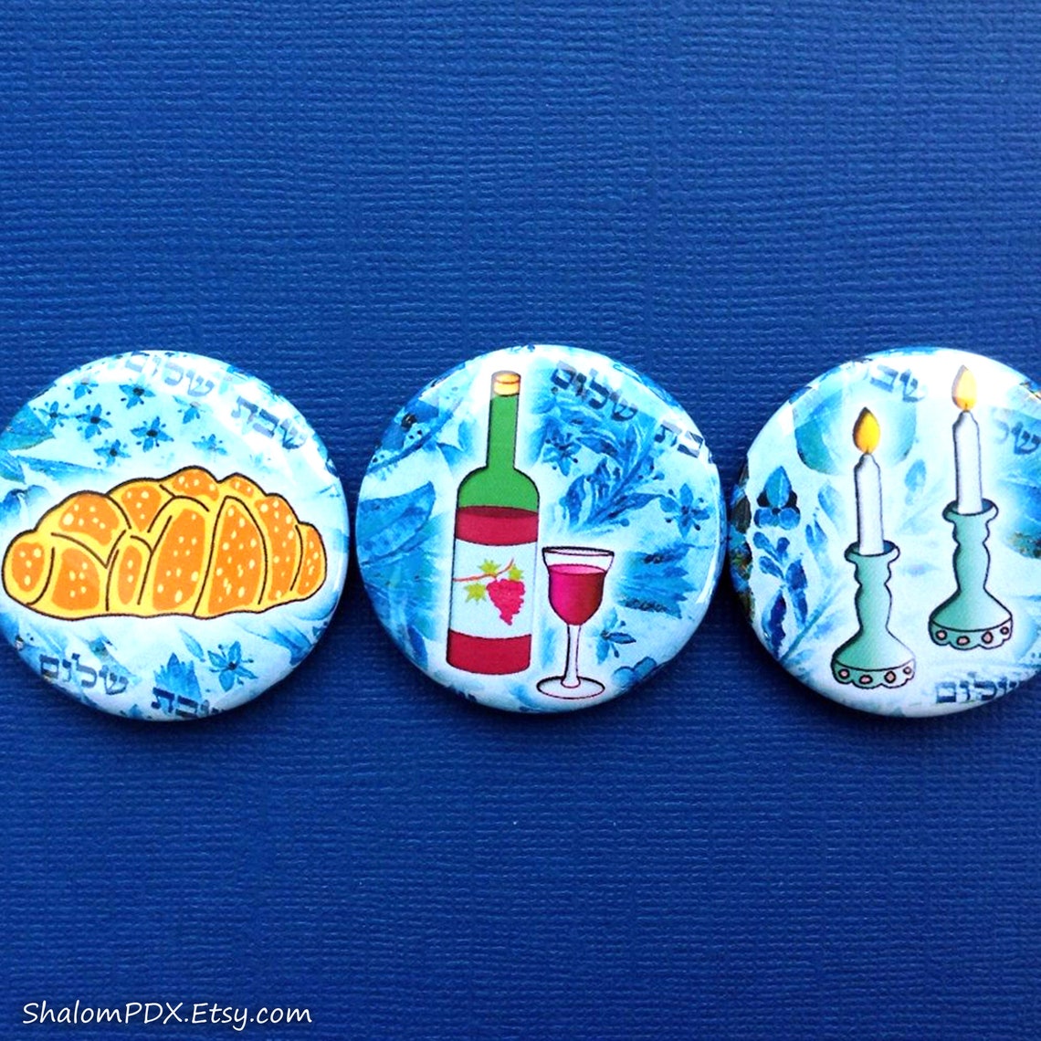 Shabbat Shalom Magnets Jewish Gifts Challah Shabbat - Etsy