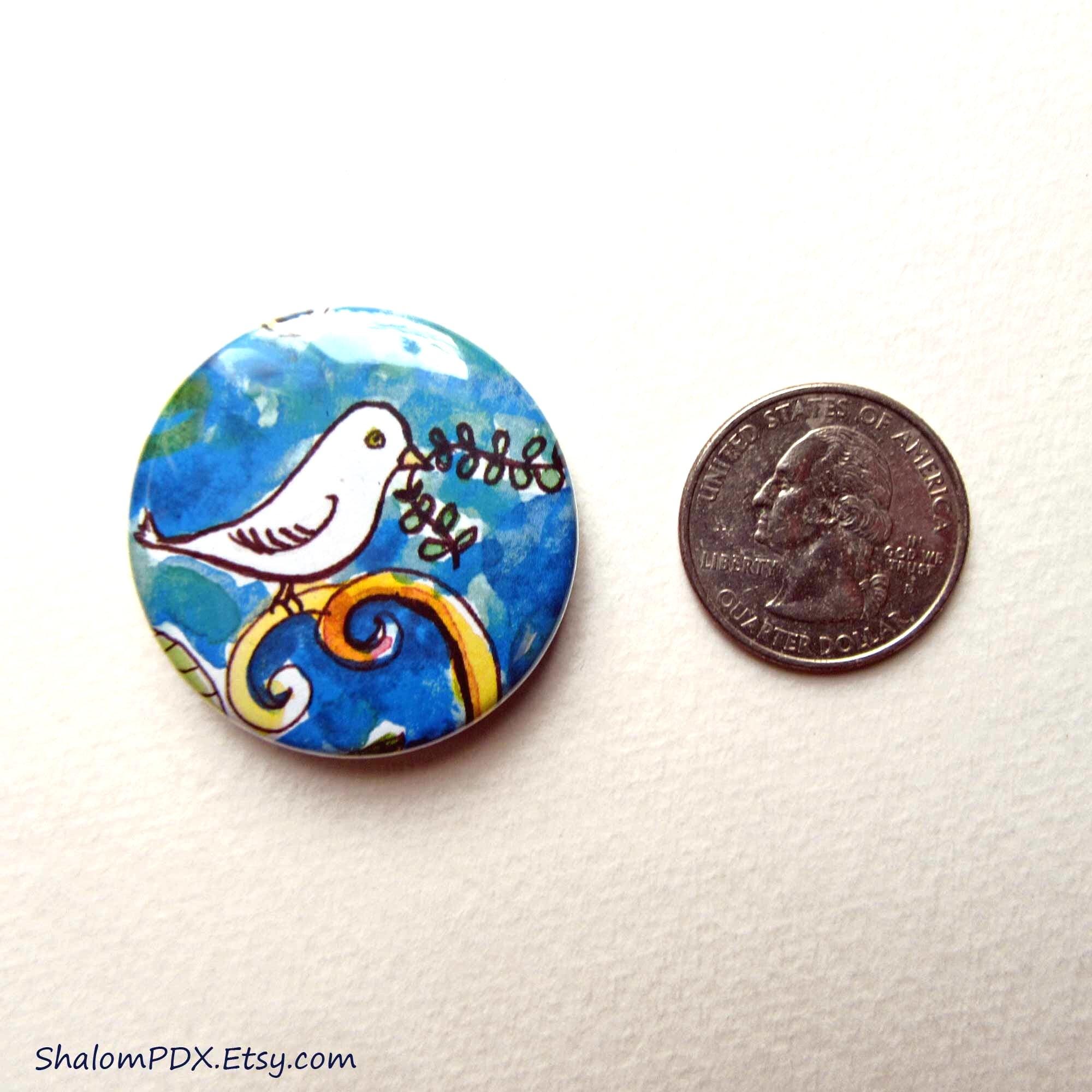 Love and Peace Magnet Set, Ahavah and Shalom Fridge Magnets, Jewish ...