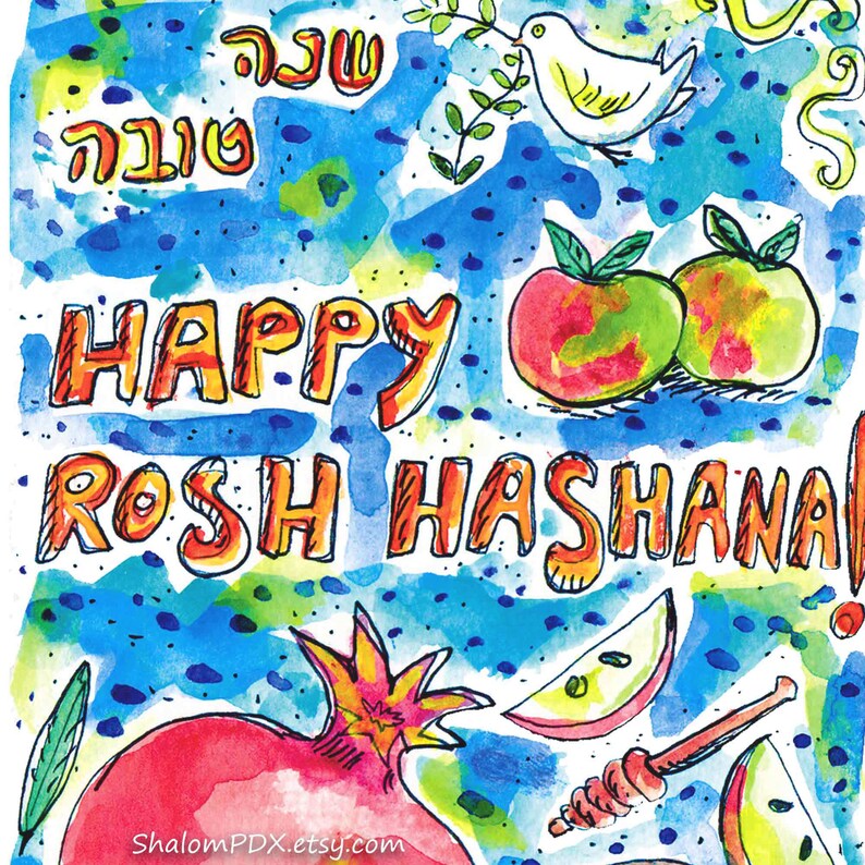 Rosh Hashanah Cards Happy New Jewish Year Shanah Tovah - Etsy