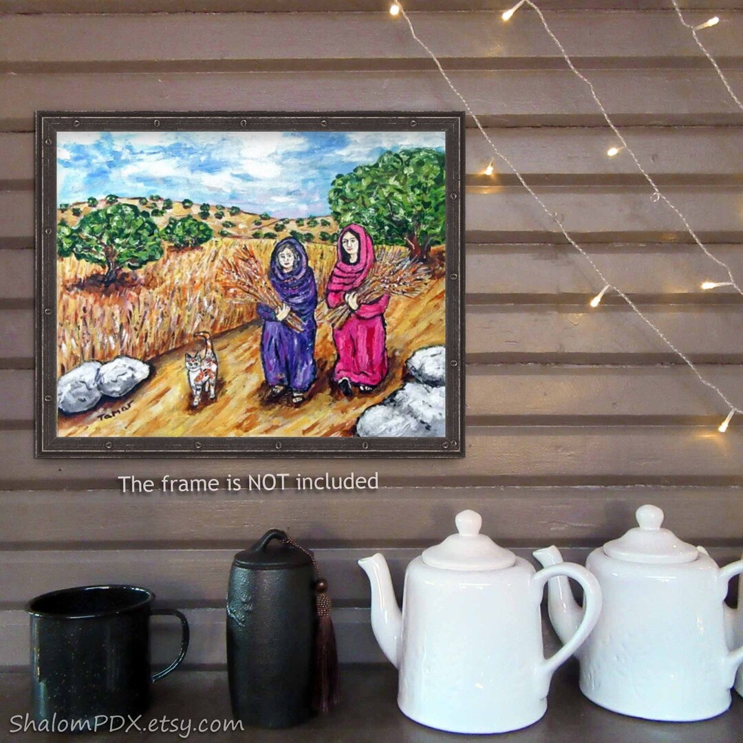 Ruth and Naomi Original Painting Shavuot Sisterhood Artwork - Etsy