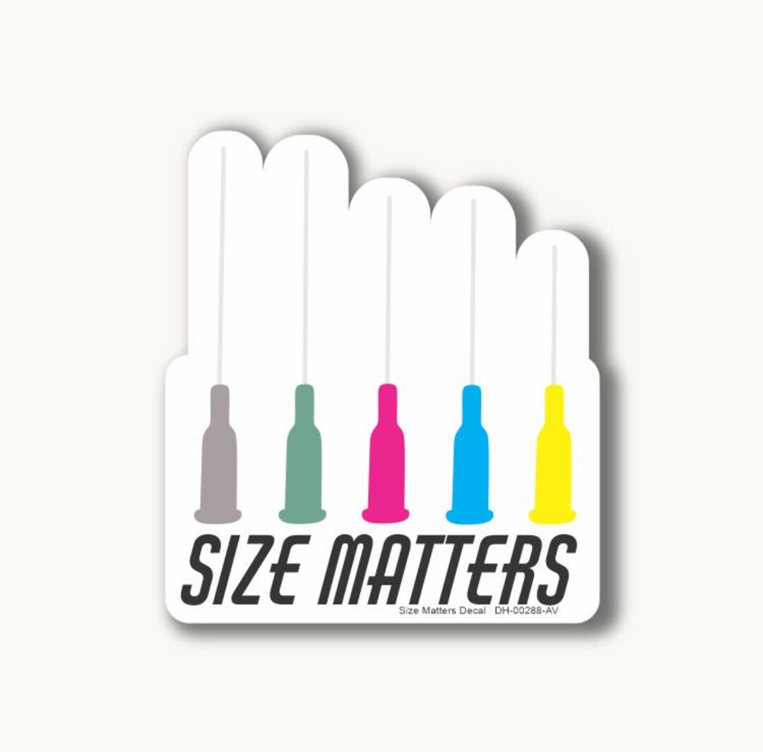 Size Matters Decal - Etsy