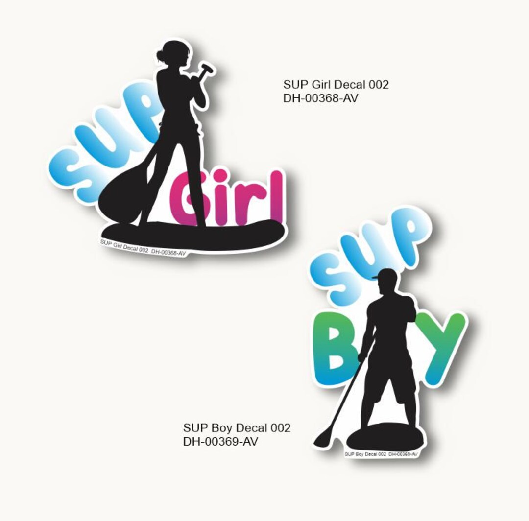 SUP Girl & Boy Decals - Etsy