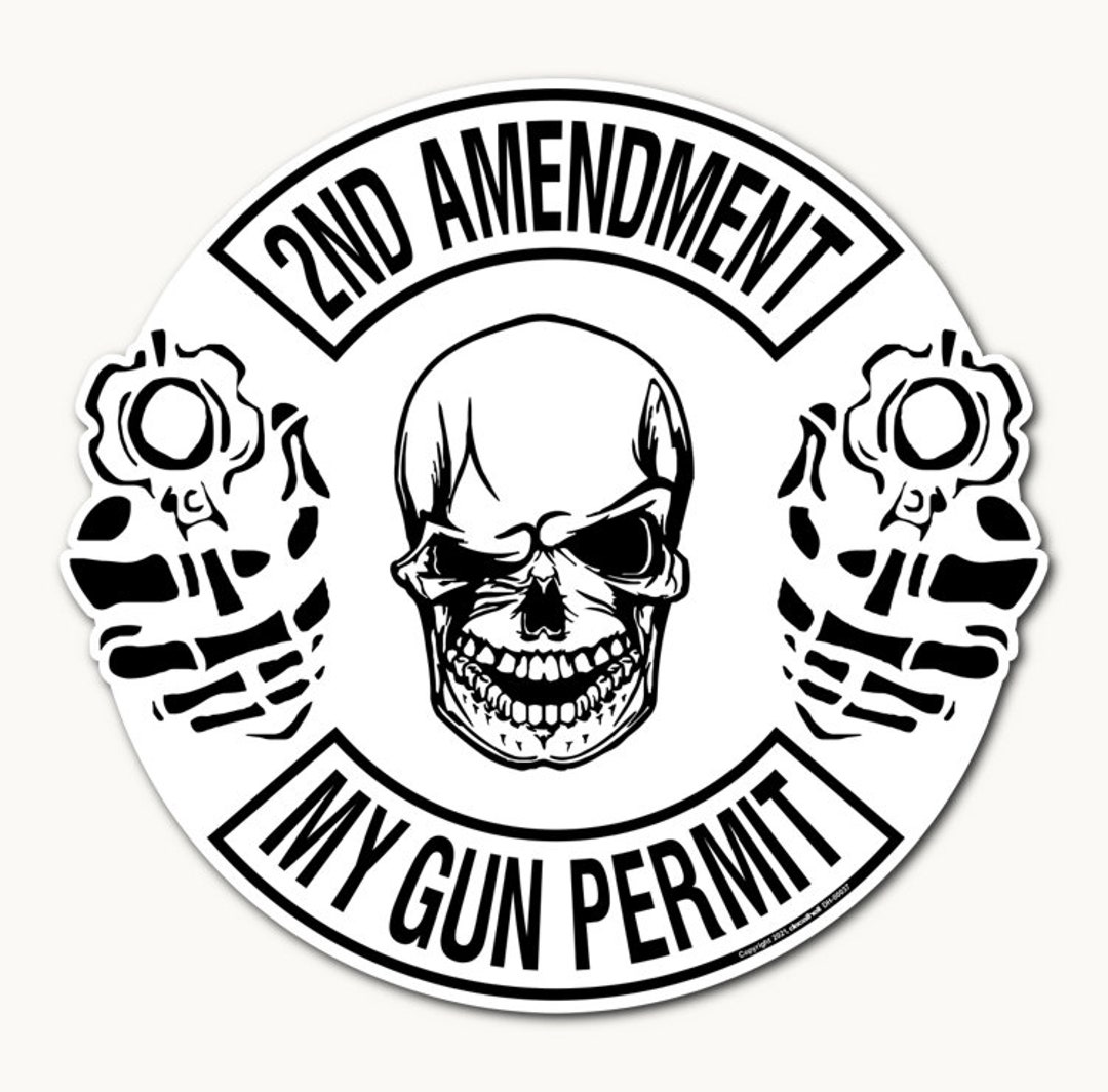 2nd Amendment Gun Permit Decal - Etsy