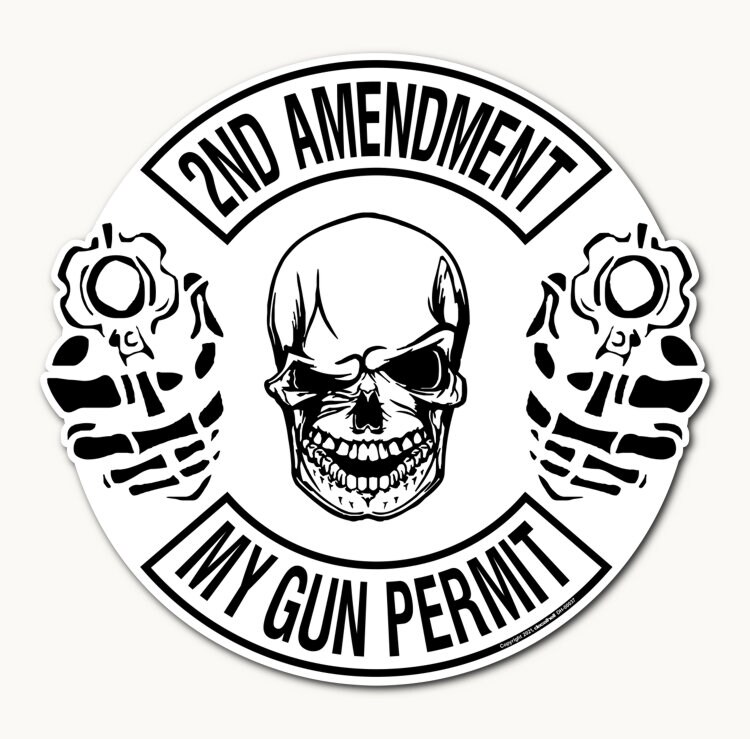 2nd Amendment Gun Permit Decal - Etsy
