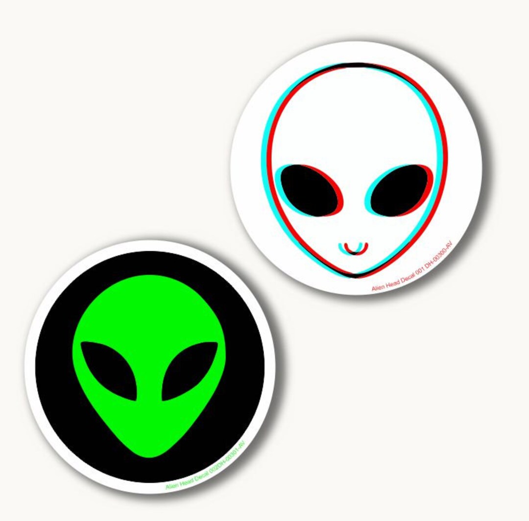 Alien Head Decals - Etsy