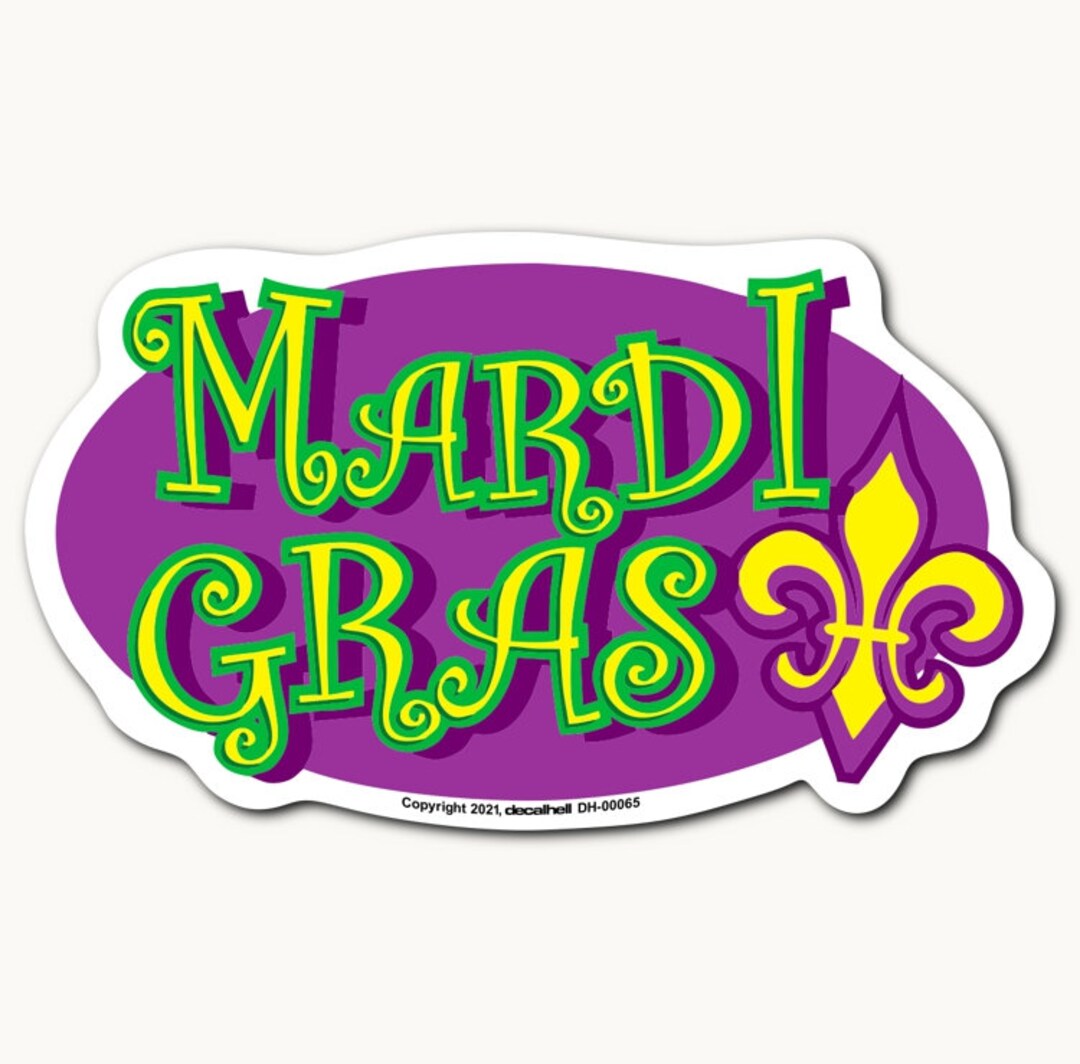 Mardi Gras Decal 001 - Etsy