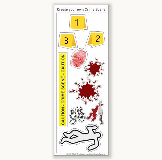 Create Your Own Crime Scene Decal 001 - Etsy
