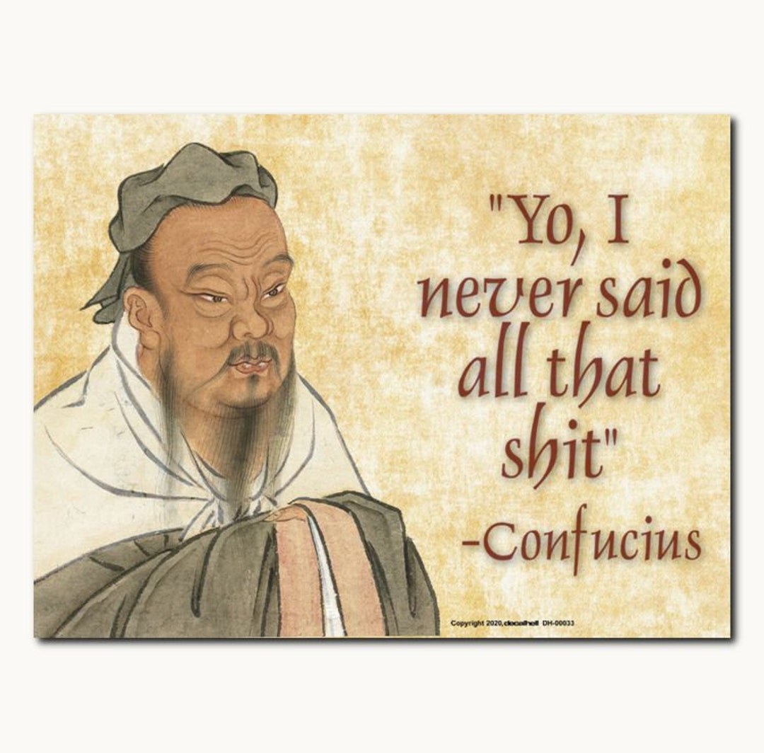 Confucius Never Said That Decal - Etsy