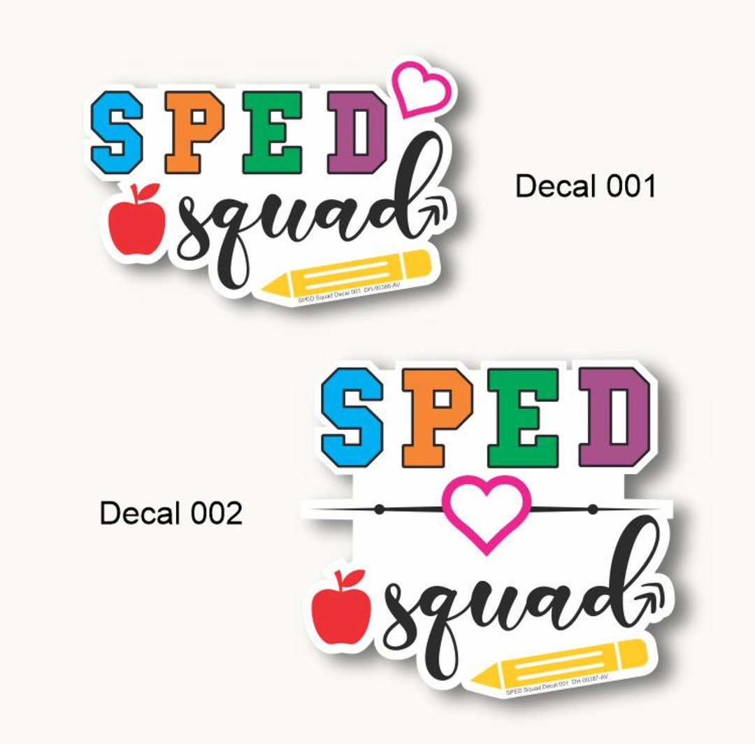 SPED Squad Decals - Etsy