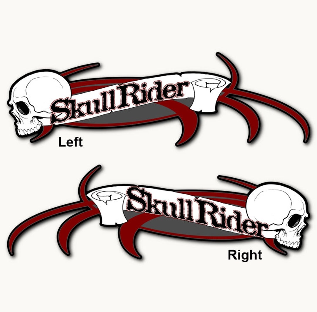 Skull Rider Decal Set 001 - Etsy