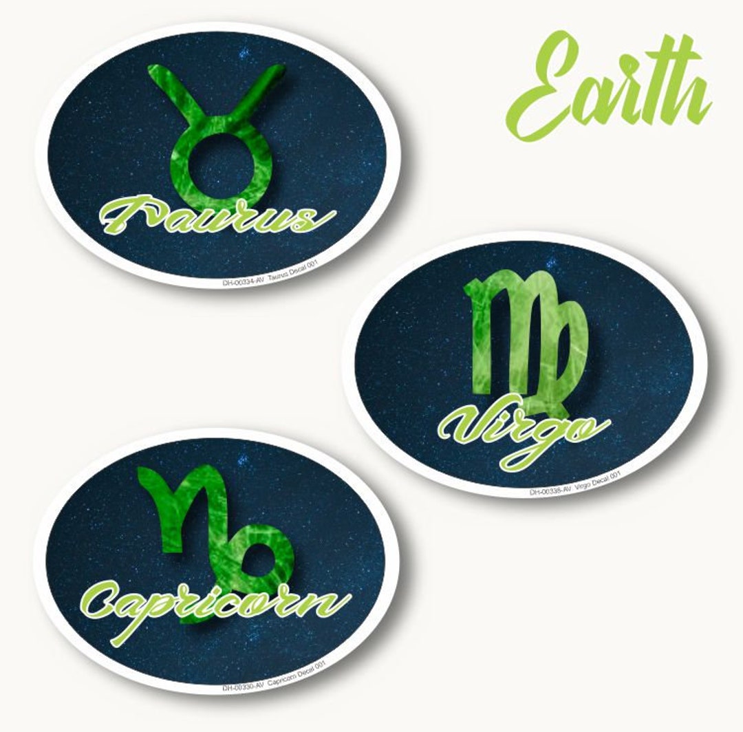 Zodiac - Earth Sign - Etsy