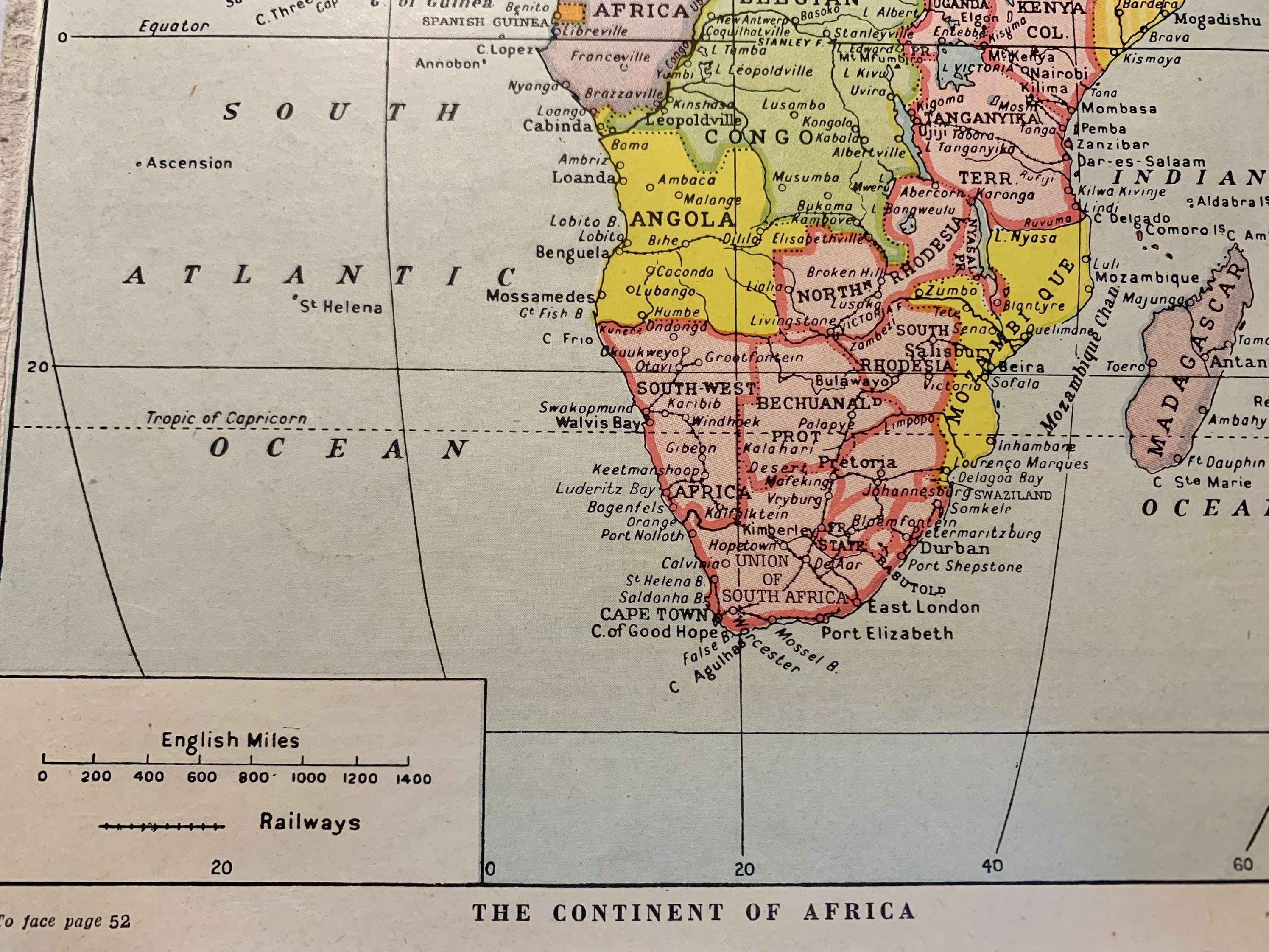 1950 Map Of Africa Stanford's Library Map Of Africa (1890) A4 Wall
