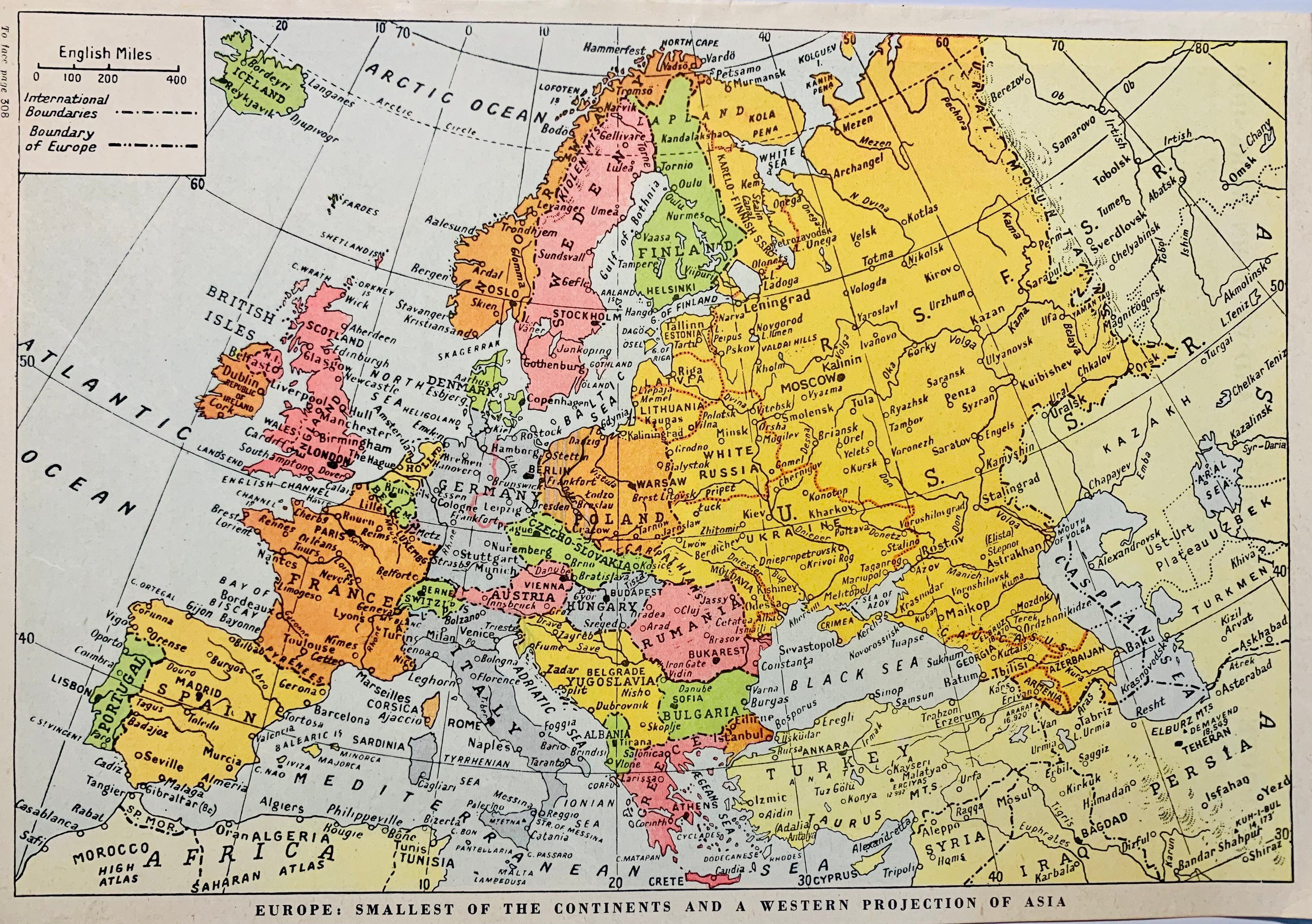 Map Of Europe In 1950 - Map