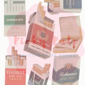 Vintage Cigarette Advertising Printable Packaging, Digital Collage ...
