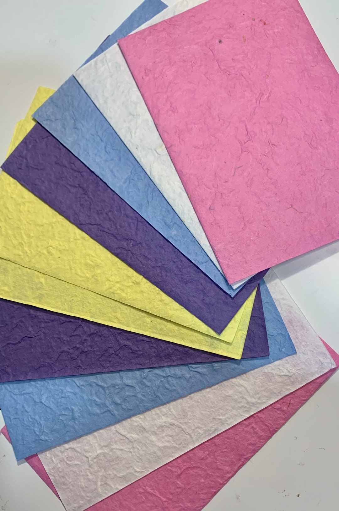 Handmade Brights Recycled Paper: Deckle Edge Pulp Sheets - Etsy