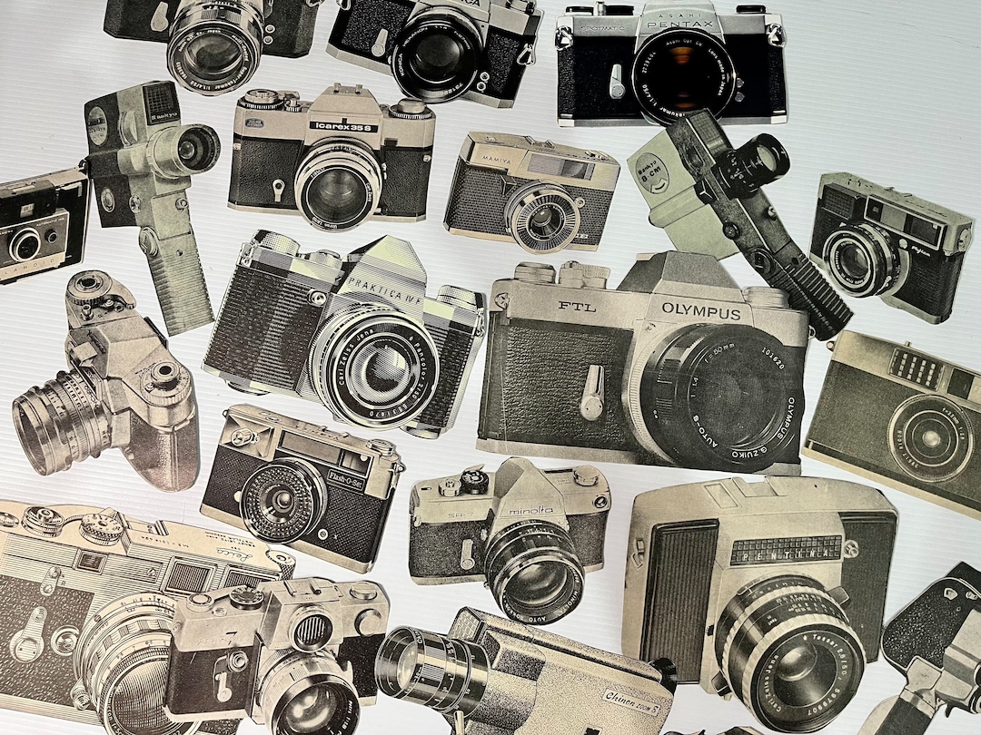 Vintage LARGE Camera Diecuts Fussy Cuts Junk Journal Paper Collage ...
