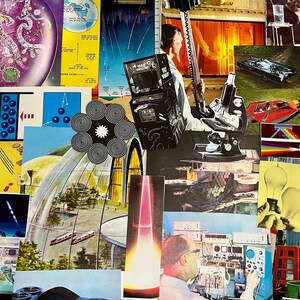 Vintage Science Futuristic Technology Junk Journal Ephemera Collage ...