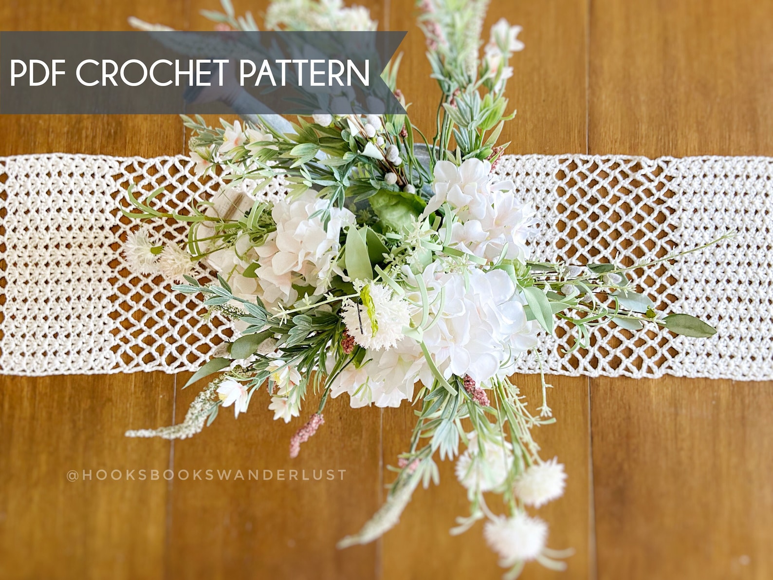 Iris Table Runner | PDF Pattern Crochet | Intermediate Level - Etsy