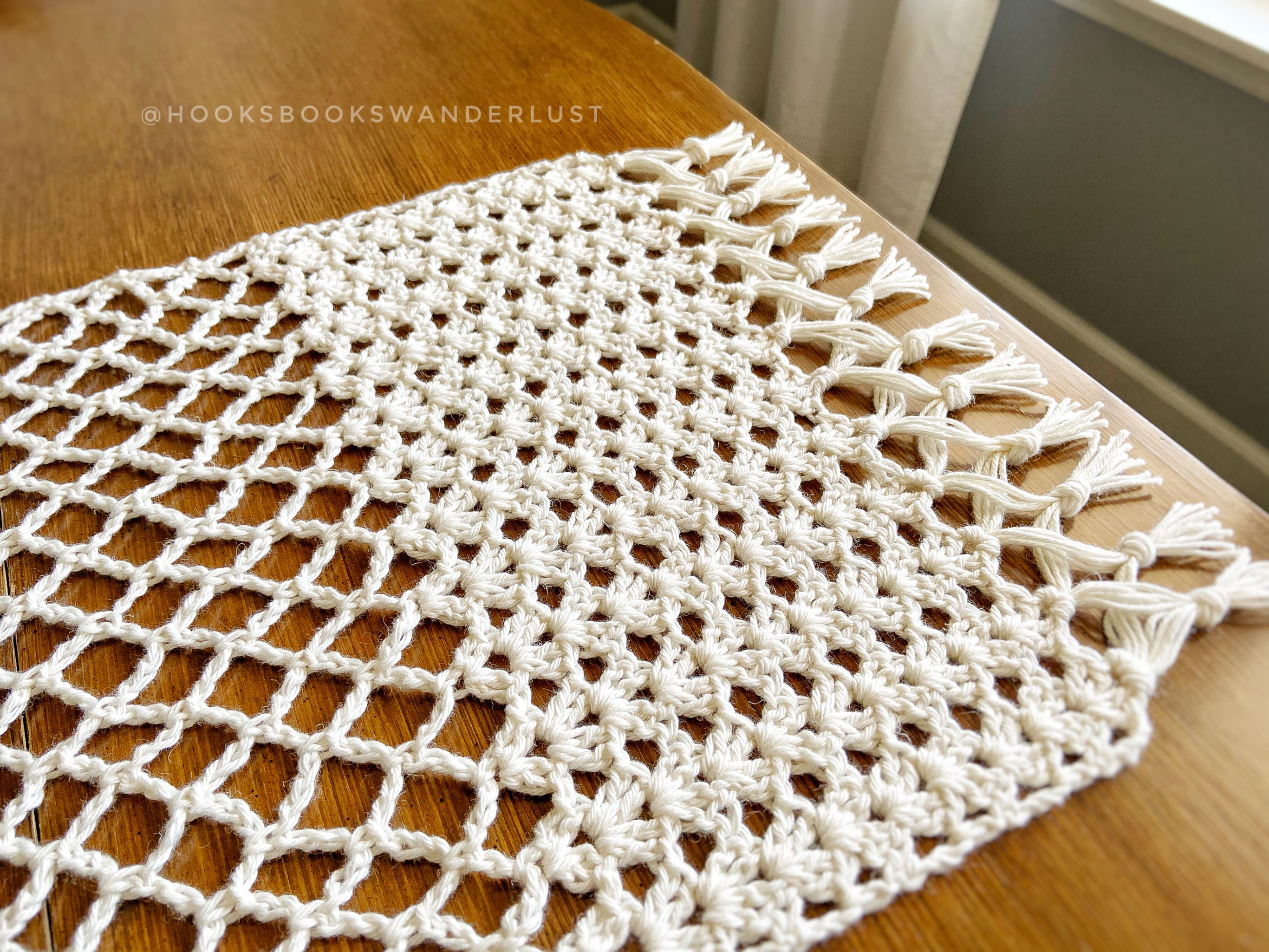 Iris Table Runner | PDF Pattern Crochet | Intermediate Level - Etsy