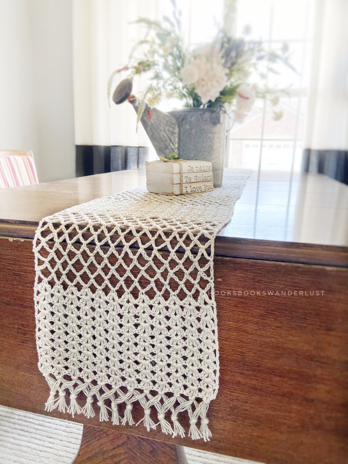 Iris Table Runner | PDF Pattern Crochet | Intermediate Level - Etsy