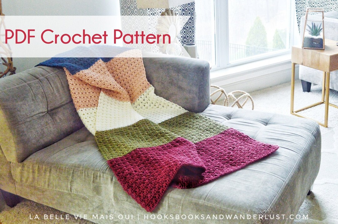 XOXO Throw Blanket PDF Pattern | Part of the XOXO Collection, Easy ...