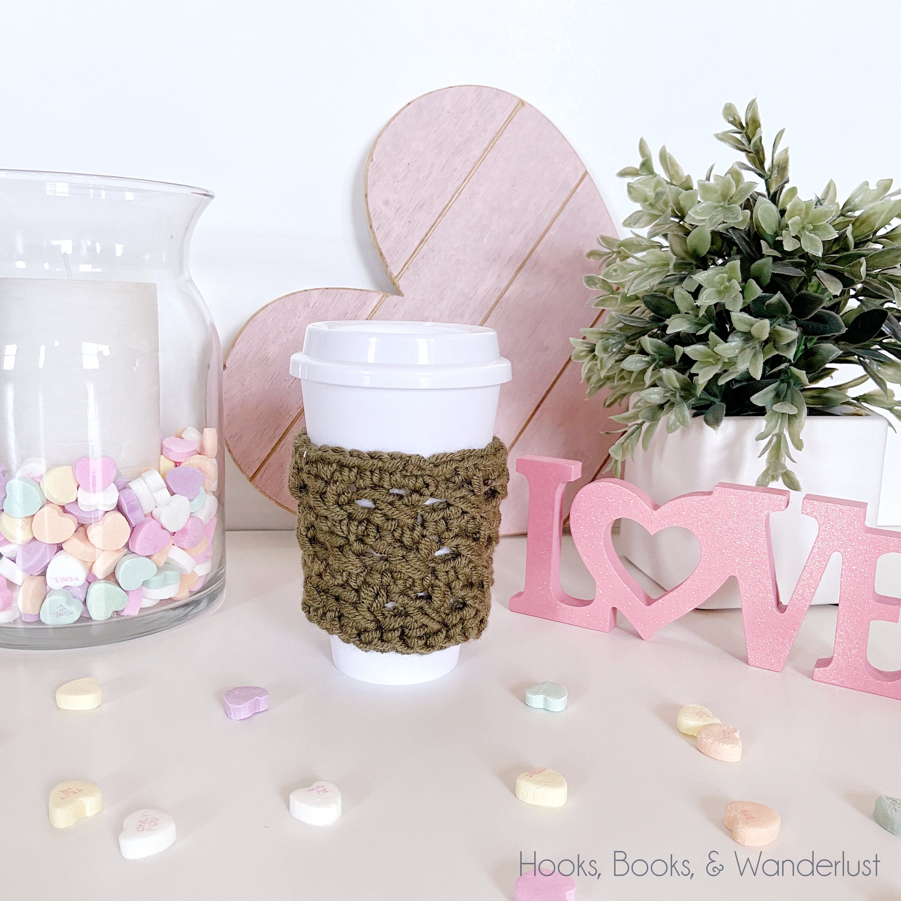 XOXO Cup Cozy PDF Pattern | Part of the XOXO Collection, Easy, Advanced ...