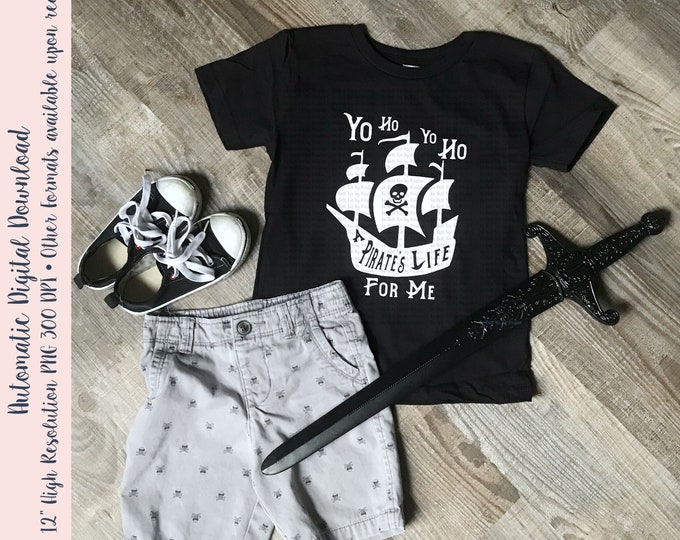 Yo Ho Yo Ho A Pirate's Life for Me Pirate Ship Skull and - Etsy