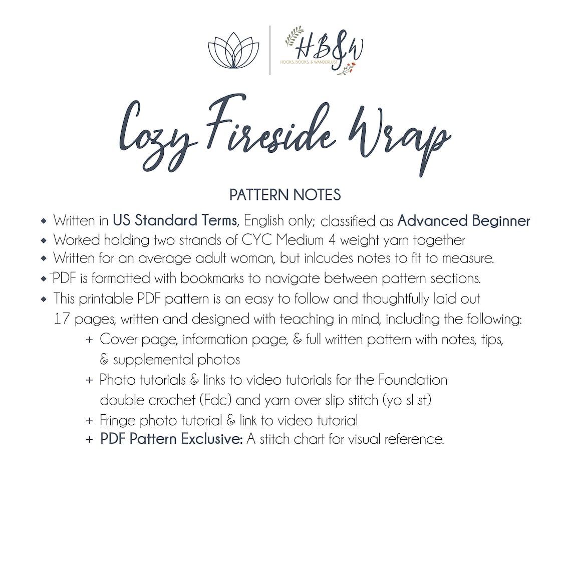 Cozy Fireside Wrap | Pocket Wrap | PDF Pattern Easy Crochet Advanced ...