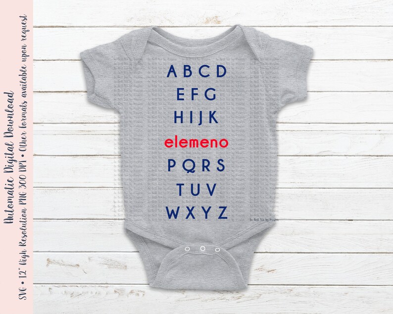 Alphabet Elemeno Abcs Toddler Preschooler Kids SVG & PNG Cut | Etsy