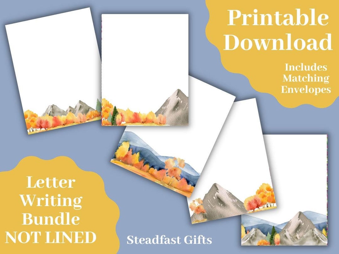 Autumn Forest Letter Writing Set: Printable Stationery (digital ...
