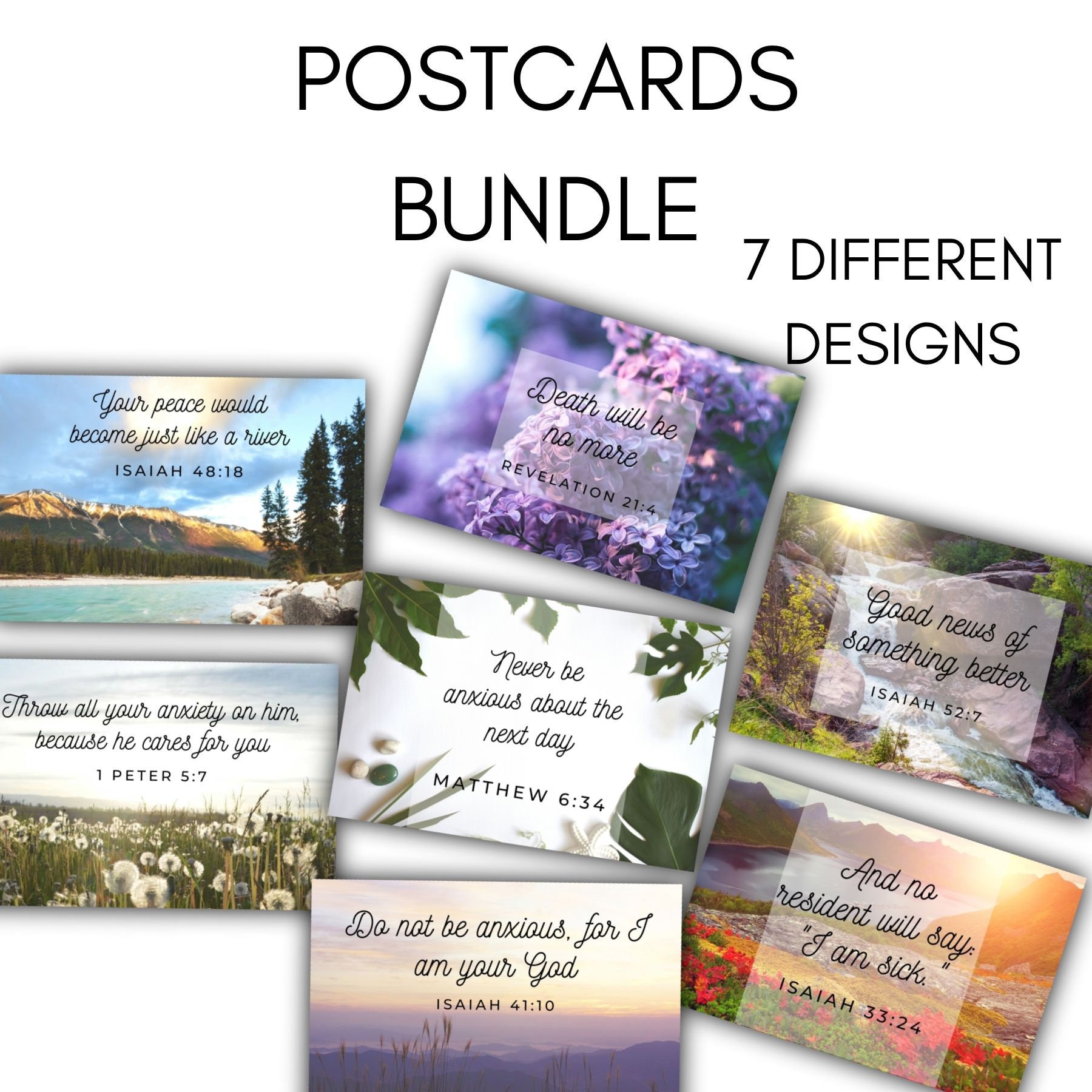 JW Postcards - POSTCARD Bundle Pack of 7 Different Designs - Etsy