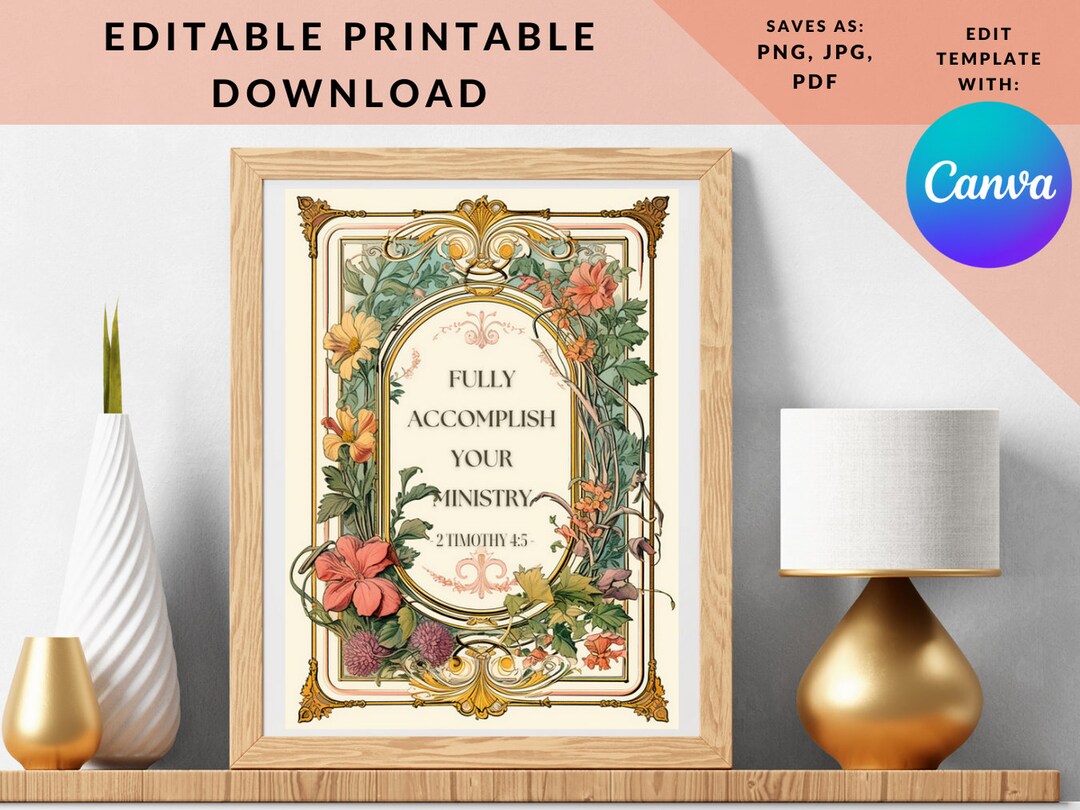 JW Printable Stationery - Fully Accomplish Your Ministry - EDITABLE ...