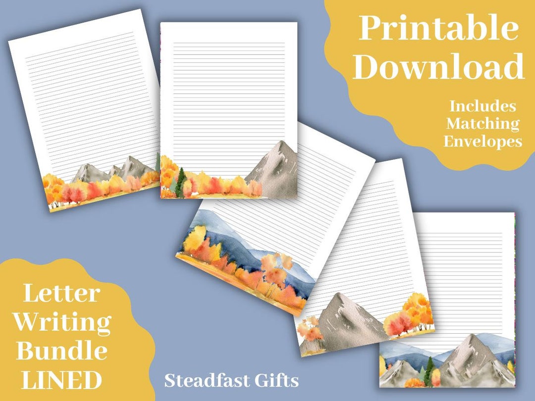 JW Printable Letter Writing Stationery - Autumn Forest Letter Writing ...