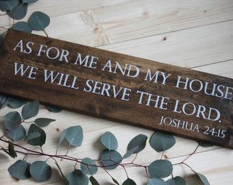 Joshua 24 15 sign | Etsy