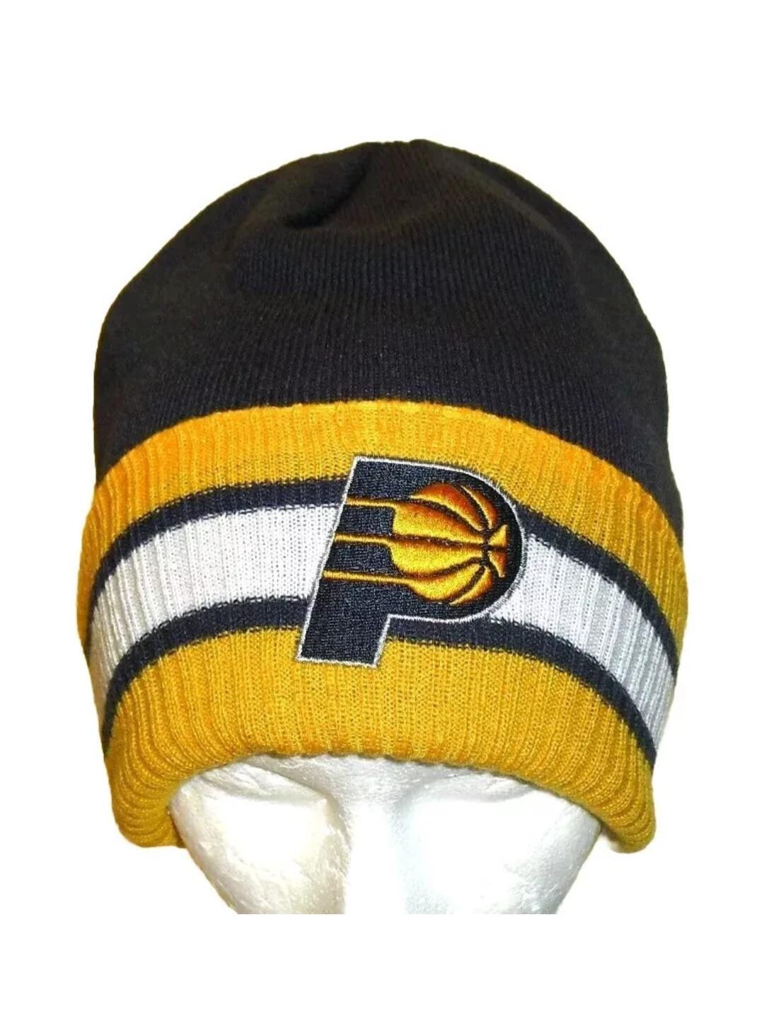 Indiana Pacers Adidas Mens Adult Stripes Winter Hat NBA Basketball New ...