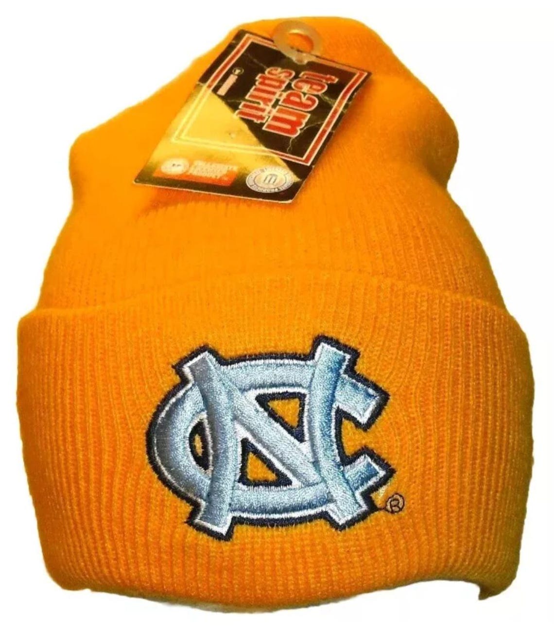 North Carolina Tar Heels 90s Vintage Yellow Mens Beanie Winter Hat New ...