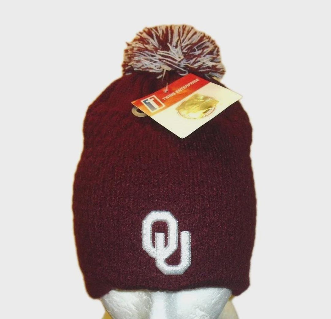 Oklahoma Sooners University Womens Winter Pom Beanie Hat Cap New Ncaa ...