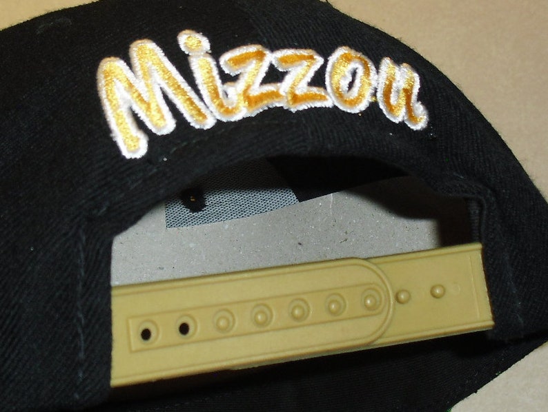 Missouri Tigers Script Logo Top of the World Mens Black Snapback Hat ...
