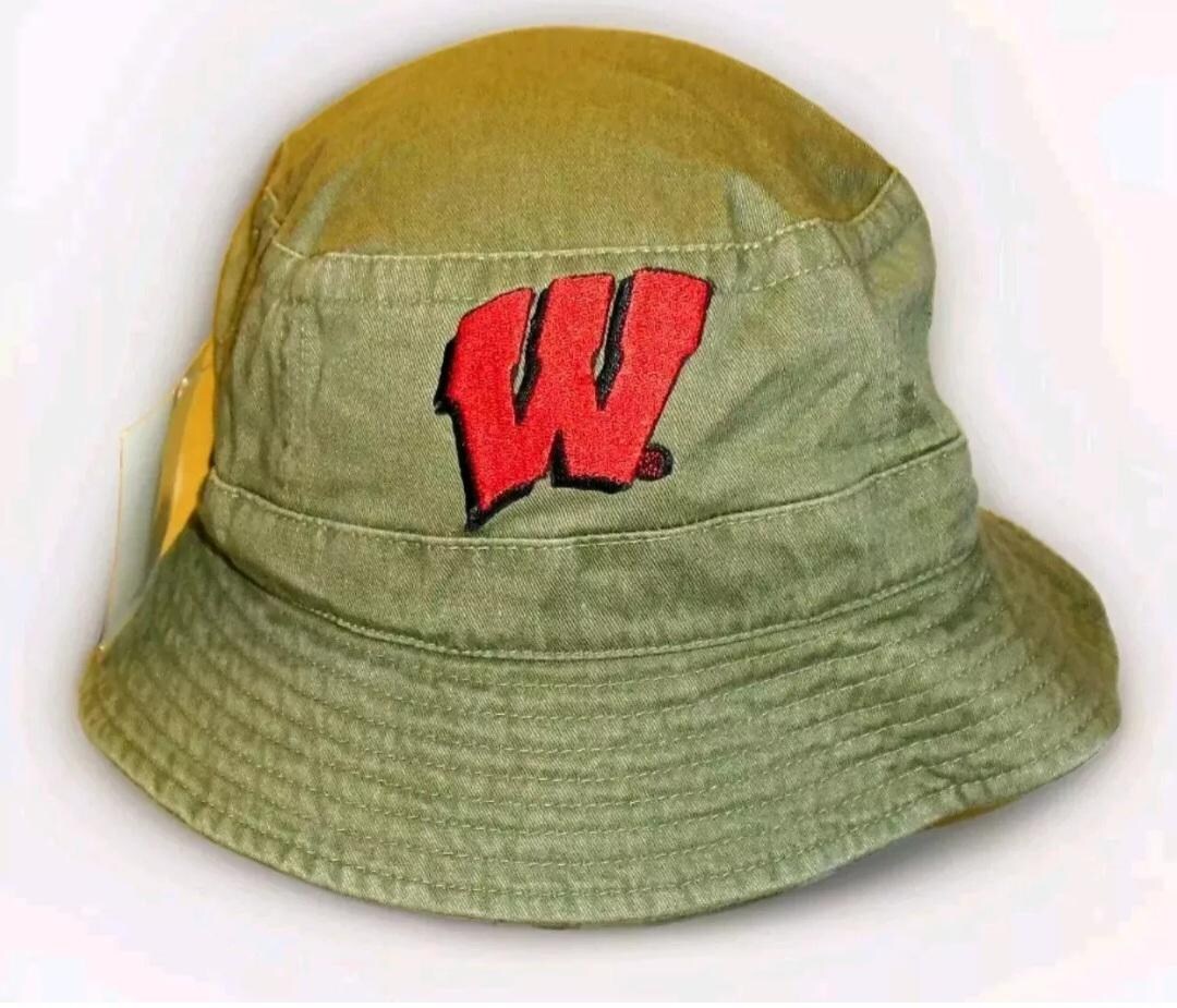 Wisconsin Badgers University Mens Bucket Hat Cap Sz. Large/xl New Ncaa ...