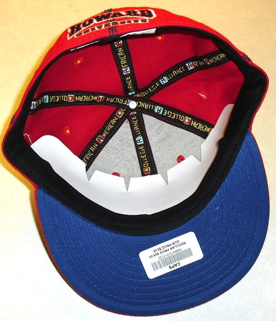 Howard University Bison Vintage 90s Mens Red Fitted h… - Gem