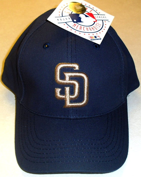 San Diego Padres 90s Vintage Gold SD logo Curved Bill… - Gem