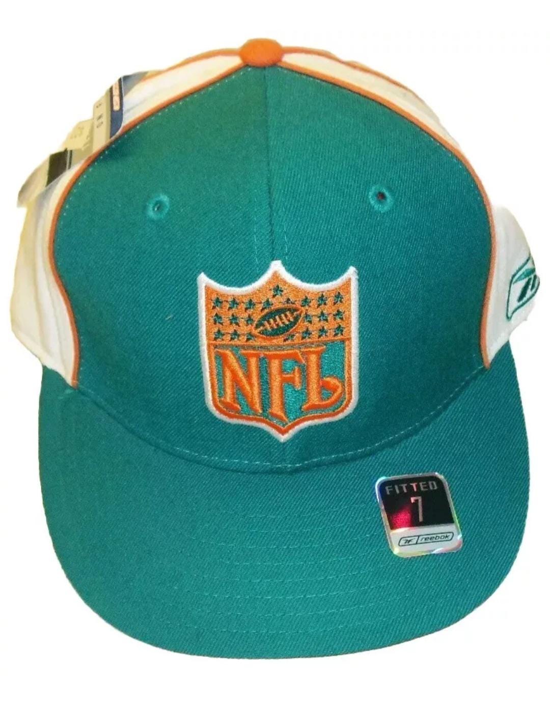 Miami Dolphins NFL Shield Logo Reebok Fitted Hat Sz. 7 NFL New - Etsy